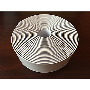 White 2" Wide 20' Length Chair Vinyl Strap Strapping for Patio Lawn Garden Outdoor Furniture Matte Finish Color …