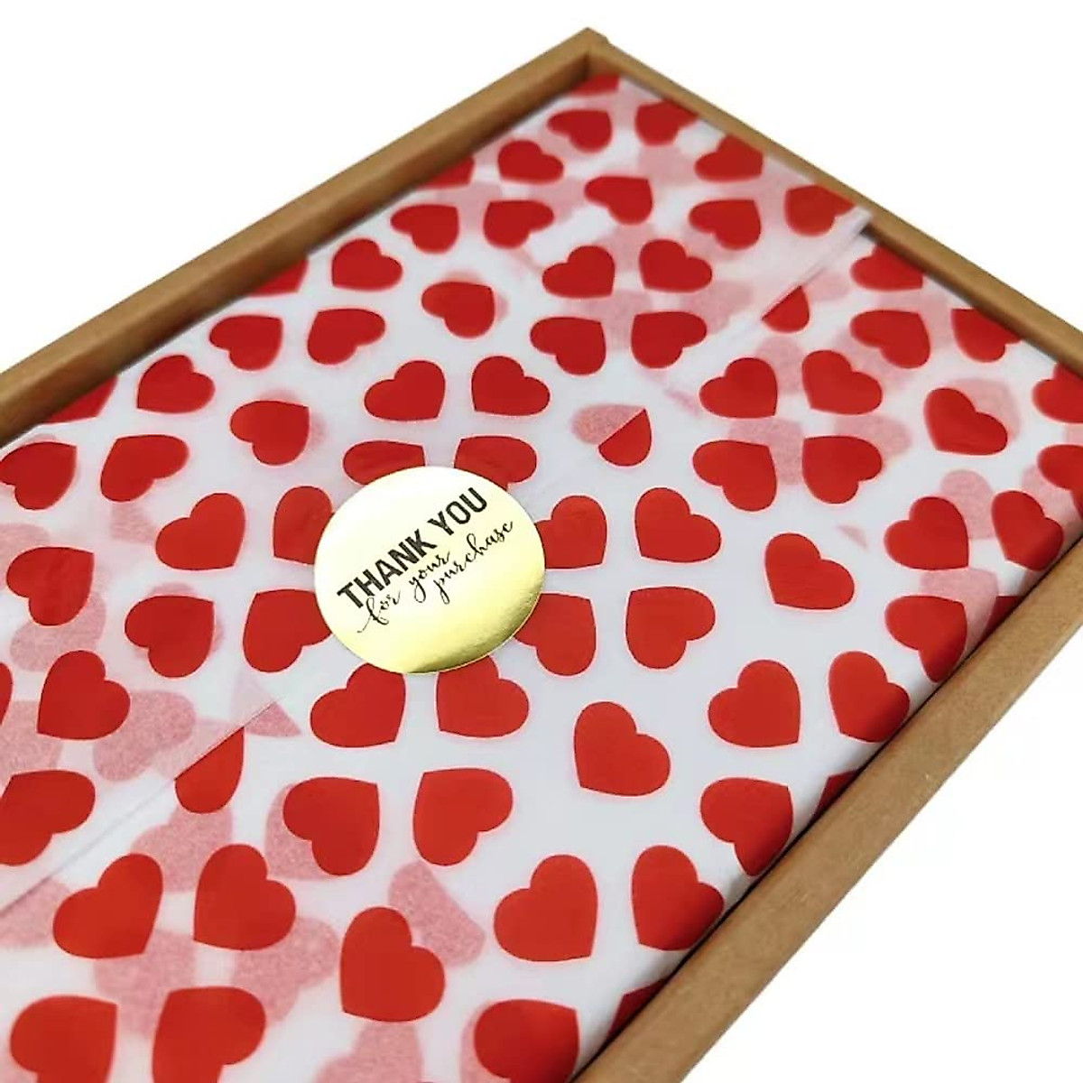 MORANTI 25 Sheets Red Heart Bulk Tissue Paper Gift Wrap 19.7 x 27.5 Inch Gift Bags Decor Tissue Paper for Valentine's Day Wedding Bridal Showers Party