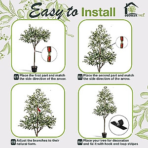 Artificial Olive Tree 6FT for Home Decor Indoor Bonus 20 ft String Light .Olive Trees Artificial Indoor Tree-Faux Olive Tree 6FT,Fake Olive Tree Faux Trees Indoor Tree,Faux Tree,Olive Tree Artificial.