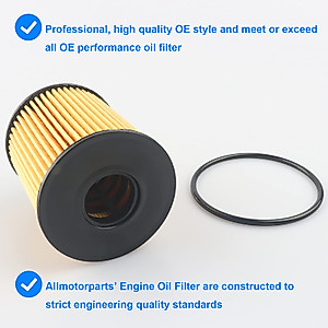Oil Filter, Replace 68102241AA Compatible with Dodge Fiat Jeep 1.4-2012-2016 Dodge Dart, 2017-2020 Fiat 124 Spider, 2012-2019 Fiat 500 Abarth, 2014-2020 Fiat 500L, 2016-2018 500X, 2015-2019 Renegade