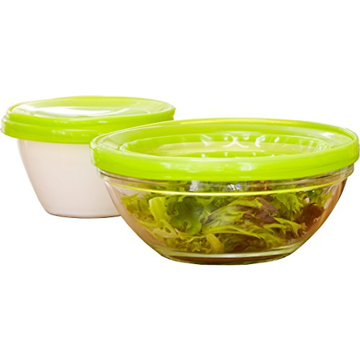 LidLover 5"-7" and 7"-9" Silicone Lid, Green - Set of 2