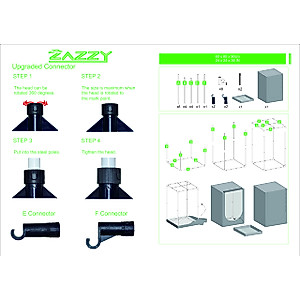 Zazzy Grow Tent, 24"x24"x36" Hydroponic Mylar Grow Tent Reflective Garden Growing Dark Room with Observation Window, Removable Floor Tray and Tool Bag for Indoor Plant Growing 2'x2'