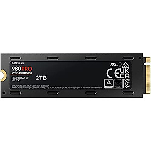 SAMSUNG MZ-V8P2T0CW 980 PRO with Heatsink PCIe 4.0 NVMe SSD 2TB for PC/PS5 Bundle with 1 YR CPS Enhanced Protection Pack