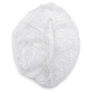 Colortrak Professional Bouffant Processing Caps, Single Use, Contain Hair During Perms, Conditioners, Relaxers, and Coloring, 21 Inch Diameter, Clear Plastic, Usable as Shower Cap, 100 Per Pack