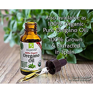 Island Nutrition, Oregano Oil Capsules, Liquid-Filled - Super-Strength Immune Support - Organic Ingredients - 75% Carvacrol - Grown in Spain - Oil of Oregano Capsules with Enhanced Delivery (90 Count)