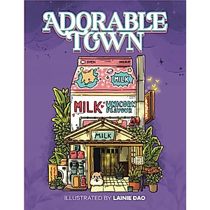 Adorable Town Coloring Book: Explore the Kawaii World and the Little Creatures, A Cute Coloring Book for Adult