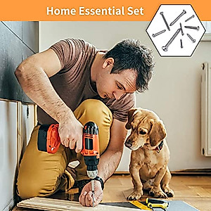 WELLOCKS Wood Screws 235 PCS 304 Stainless Steel M3/M4/M5/M6 Round Head Self Tapping Screws Assortment Set Rust Proof Wood Screw Kit with Storage Box for Homemade, Repairment, Woodwork Indoor(D035)