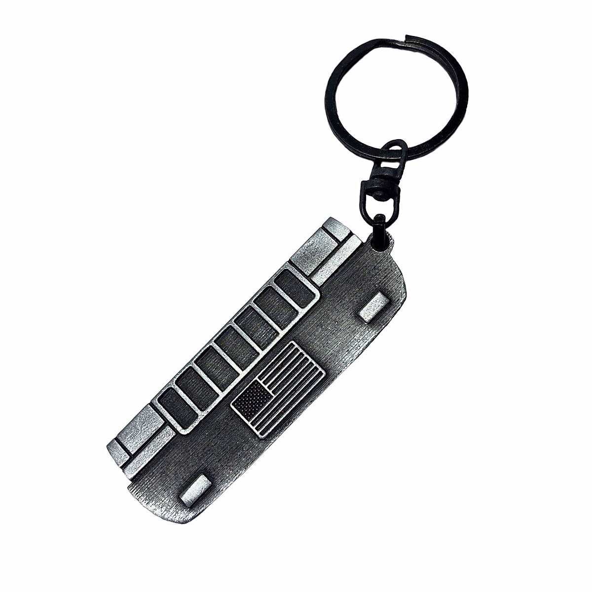 ALFAVIERA Clearance Metal Front Grille Car Keychain Suit Compatible For Jeep ZJ Grand Cherokee With American Flag, Key Chain Ring