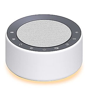 YTE White Noise Machine with 30 High Fidelity Soundtracks, 7 Colors Night Lights, Full Touch Cloth Grille and Buttons, Timer and Memory Features, Plug in, Sound Machine for Baby, Adults
