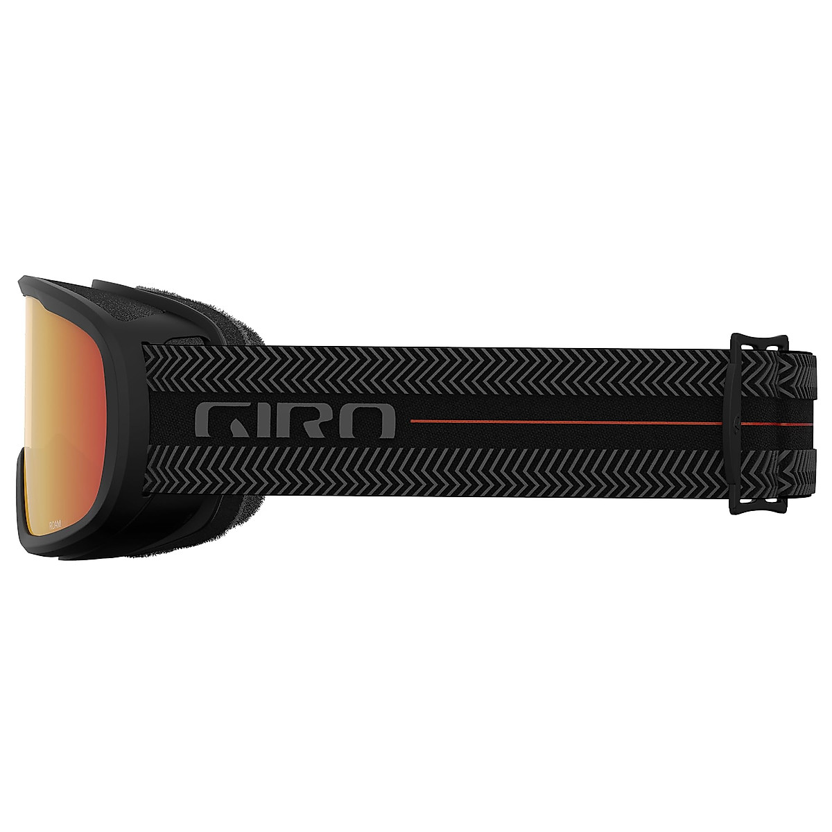 Giro Roam Asian Fit Ski Goggles - Snowboard Goggles for Men, Women & Youth - Black Techline Strap with Amber Scarlet/Yellow Lenses