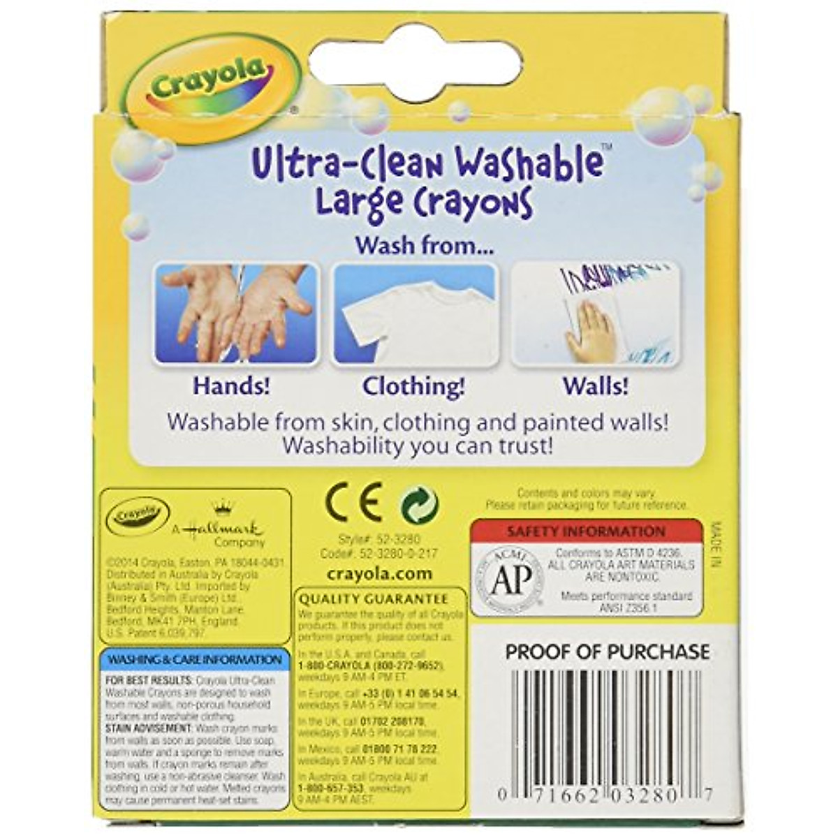 Crayola 8 Count Ultra Clean Washable Large Crayons Color Max (Pack of 3)