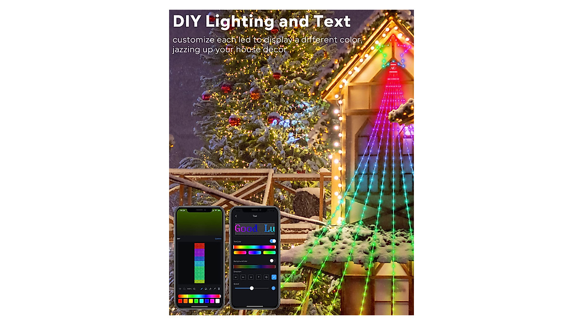Outdoor Tree Lights with Smart Control | RGB Color & Music Mode