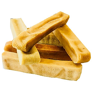 Snow Hill Himalayan Yak Cheese Dog Chews Monster/XXL 2 lbs Long Lasting, Protein-Rich Golden Cheese Bone Treats - Himalayas, Nepal