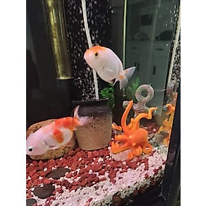 KOWVOWZ Octopus Sea Monster Fish Tank Decorations, Hand Painted Aquarium Decorations, Loved by Children, Underwater World Landscape Fish Tank Accessories, Orange (mirror series)