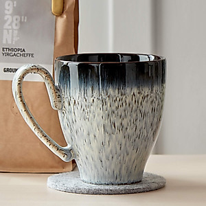 Denby Halo Set of 4 Mugs, 1 Count (Pack of 1), Blue - Black