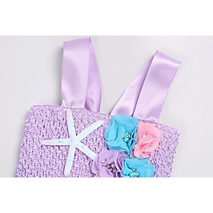 Koatobbor Girls Mermaid Costume Mermaid Tutu Dress Color Led Light Up for Halloween Birthday Party 3-8Years