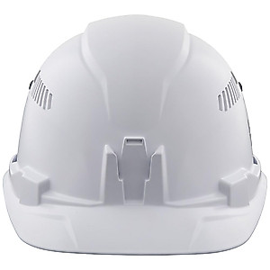 Klein Tools 60105 Hard Hat, Vented Cap Style, Padded Self-Wicking Odor-Resistant Sweatband, White