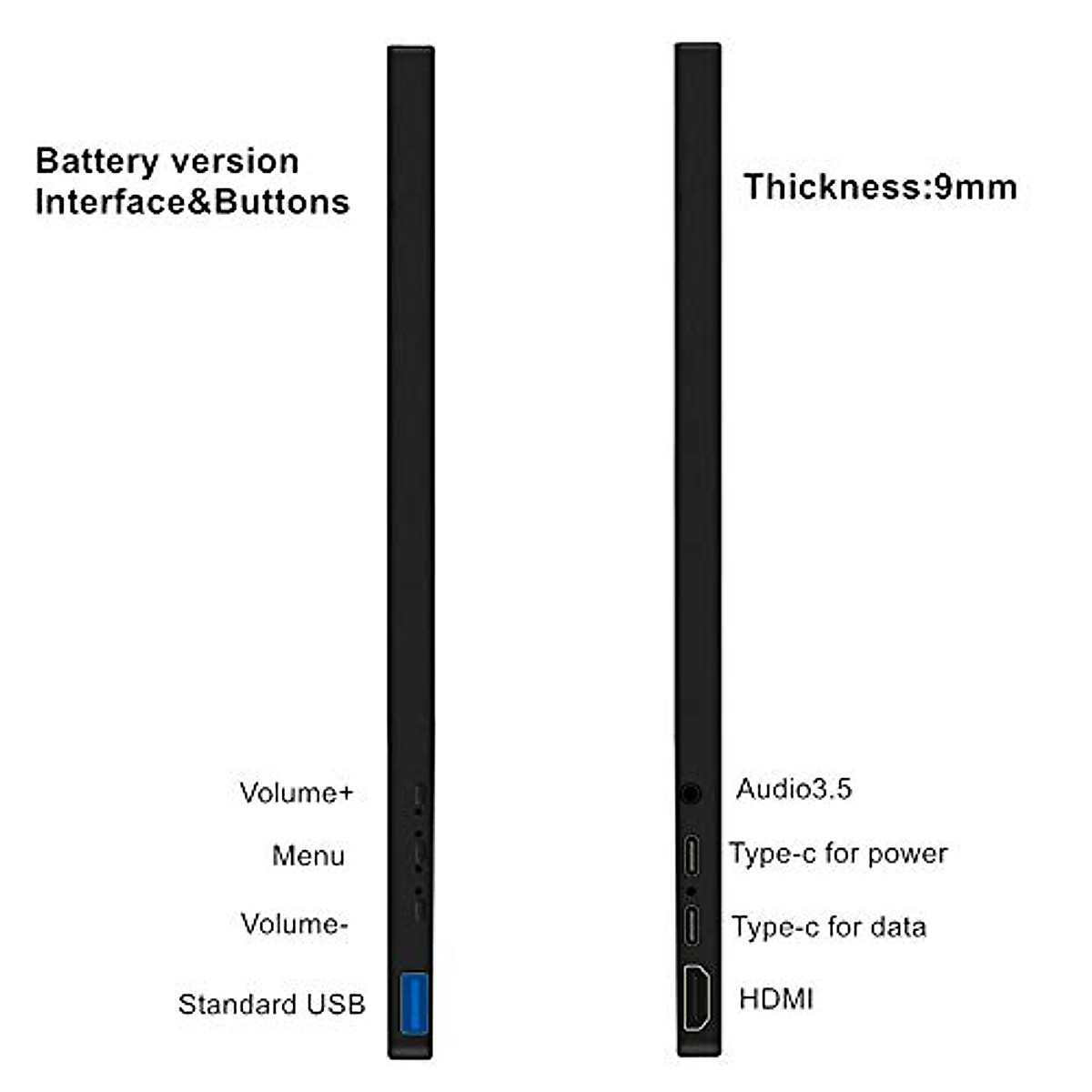 EVER LUSTRE 15.6 Inch Portable Gaming Monitor 4K Touch Screen 3840x2160 UHD Build-in Battery Display Screen for PS4, Xbox, Switch, Smart Phone, Laptop (Battery Monitor+case)