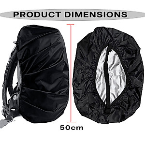 Storite Dust & Rain Cover for Backpack with Pouch, Waterproof Dustproof Bag Adjustable Cover for School, College,Office-2PK