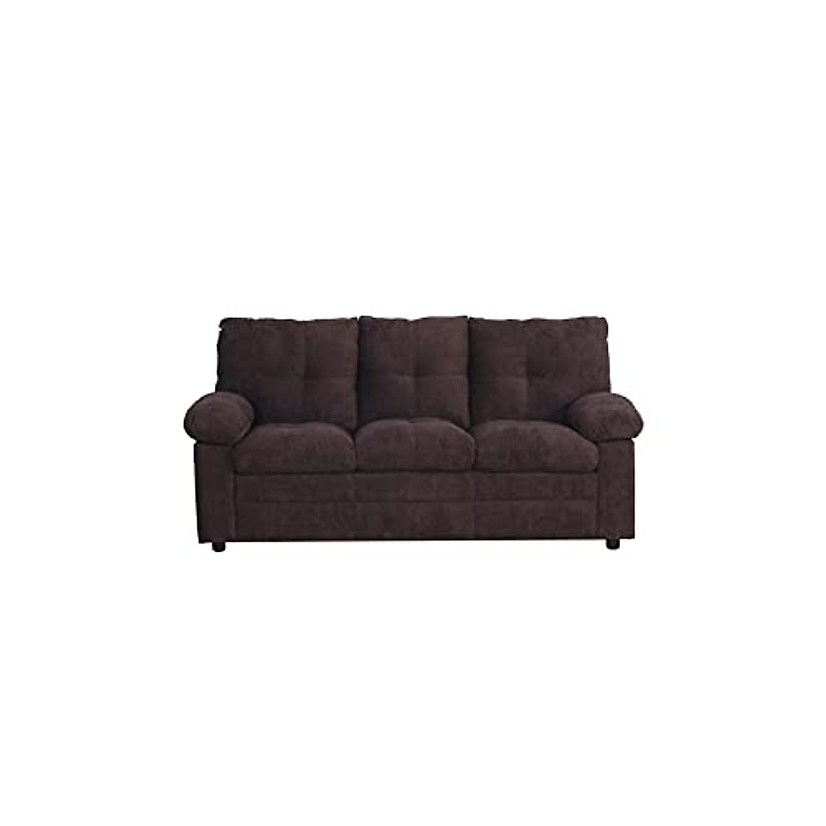 Kingway Furniture Plaencia Linen Living Room Sofa in Brown