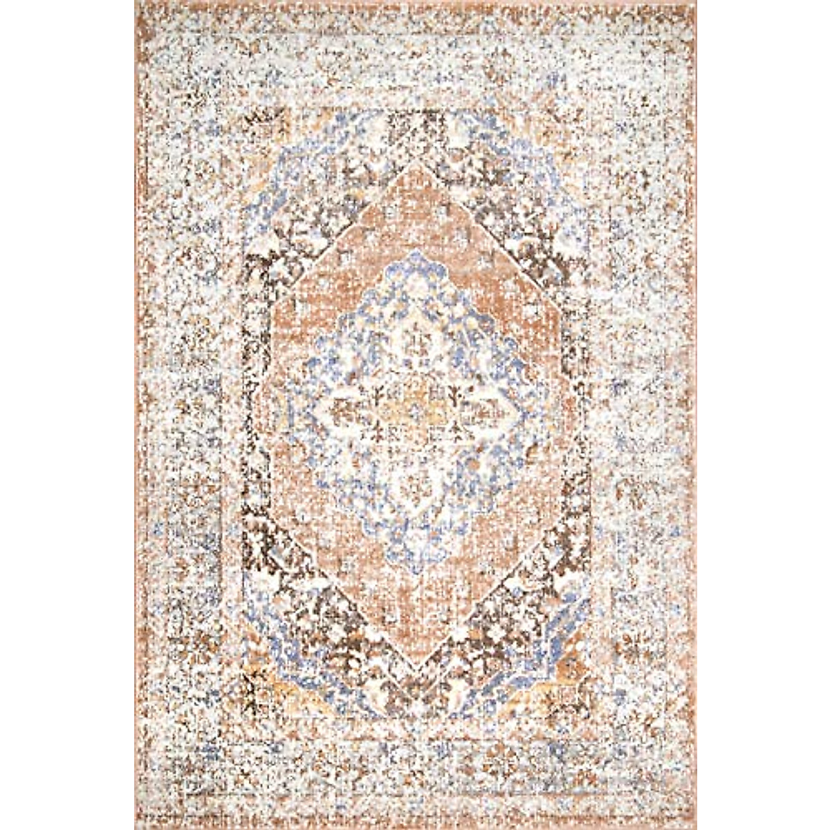 nuLOOM Vintage Kate Medallion Area Rug, 9 ft x 12 ft, Beige