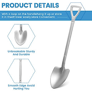 20 Pack Shovel Shape Demitasse Espresso Spoons, 4.7 Inches Stainless Steel Mini Coffee Spoons, Small Spoons for Dessert,Tea, Appetizer, Party Supplies