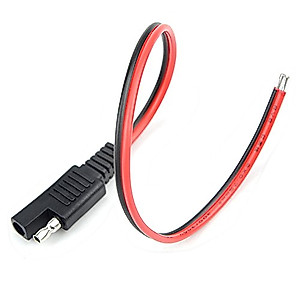 WMYCONGCONG 3 PCS SAE Y Splitter Adapter Cable SAE to SAE DC Power Automotive Extension Cable Quick Disconnect Plug + 3 PCS 2 Pin SAE Quick Disconnect Plug 18AWG 300mm