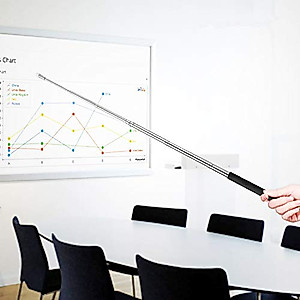 3 Pieces Telescopic Teachers Pointer, Hand Pointer Extendable Telescopic Retractable Pointer Whiteboard Pointer and Lanyards for Teachers Coach Presenter, Extends to 39 Inches