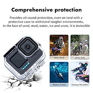 SEASKY Dive Waterproof Protector Case Housing for Gopro Hero 11/10/9 Black Action Camera Accessories Diving Depth 60M/196FT Underwater Protective Case