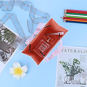 Dasofine Pink Gift Bags, 12pcs Pink Paper Bags, 7.4'' × 3.14'' × 10.15'' Pink Gift Bags with Handles, Gift Bags Bulk for Shopping, Party, Wedding