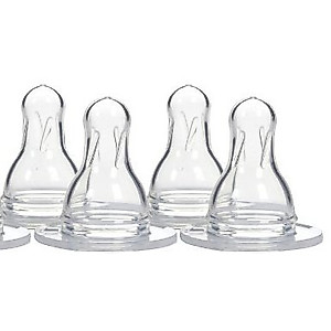 Dr. Browns Unisex Baby Natural Flow Standard Silicone Y-cut Nipples - 4 Nipples