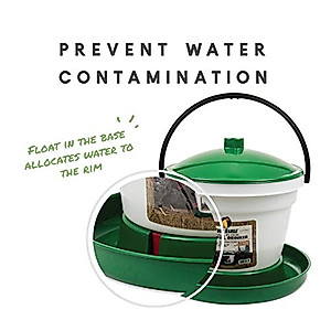 Harris Farms Poultry Drinker | Simple and Easy to Use for Any Size Flock | Made of BPA-Free Plastic | 6.25 Gallon, Green