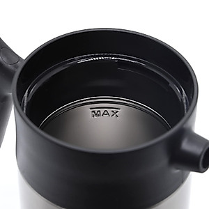 PINKAH French Press Coffee Maker-32oz Insulated Coffee Press with Wood Grain Handle- Large Capacity, Tea, Espresso & Cold Brew, Stainless Steel