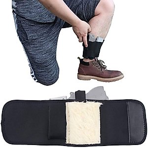 Neoprene Ankle Holster with Padding for Concealed Carry, Spare Magazine Pouch & Extra Elastic Secure Strap for Pistol Concealment for Women Men Fits for Small to Medium Frame Pistols and Revolver