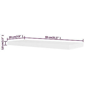 vidaXL 2X Storage Cube Floating Shelves Matte White Wall Mount Hanging Display