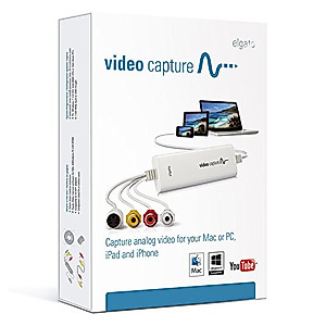 Elgato Video Capture – USB 2.0 Capture Card Device, Easy to Use, Convert Analog to Digital, with VHS VCR TV to DVD Adapter, for Mac, Windows or iPad