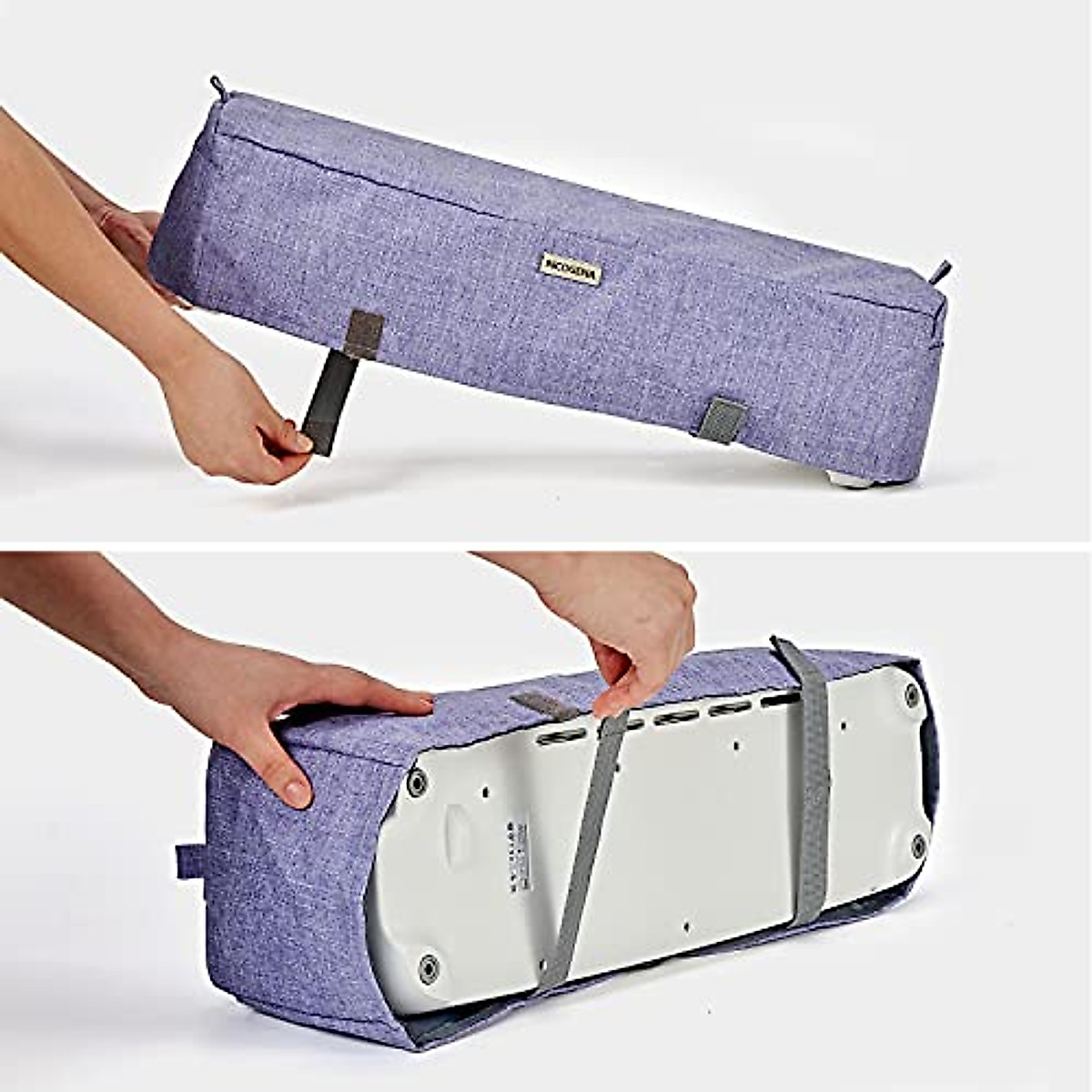 NICOGENA Dust Cover with 3 Back Pockets for Tool Set, Pens, Compatible for Cricut Maker, Explore Air 2 and Accessories, Purple