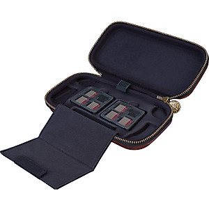 Officially Licensed Nintendo Switch Deluxe Zelda Link Travel Case – Premium Hard Case Made with Koskin Saddle Leather Embossed with Zelda Breath of The Wild Art 2 Game Cases
