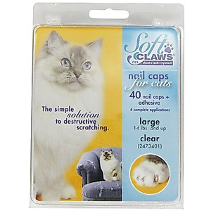 Soft Claws Cat Nail Caps Take-Home Kit, Large, Clear