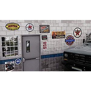 1/10 RC Rock Crawler - 43 Piece Scale Garage Sign Decals - 1:10 Scale Accessory Diorama