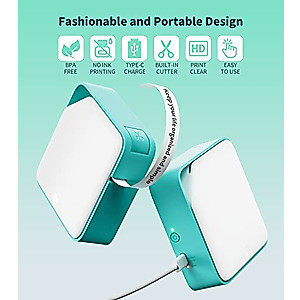 Vixic Label Maker Machine with Tape D1600 Label Maker Bluetooth Label Printer Sticker Maker for Phone Labeler Machine with Multiple Templates for Home, Office, School, Storage, Kitchen, Gift Labeling