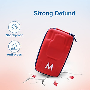 XANAD EVA Hard Case for Mario Kart Live:Nintendo Switch Mario Set Edition - Travel Protective Carrying Storage Bag（Red）