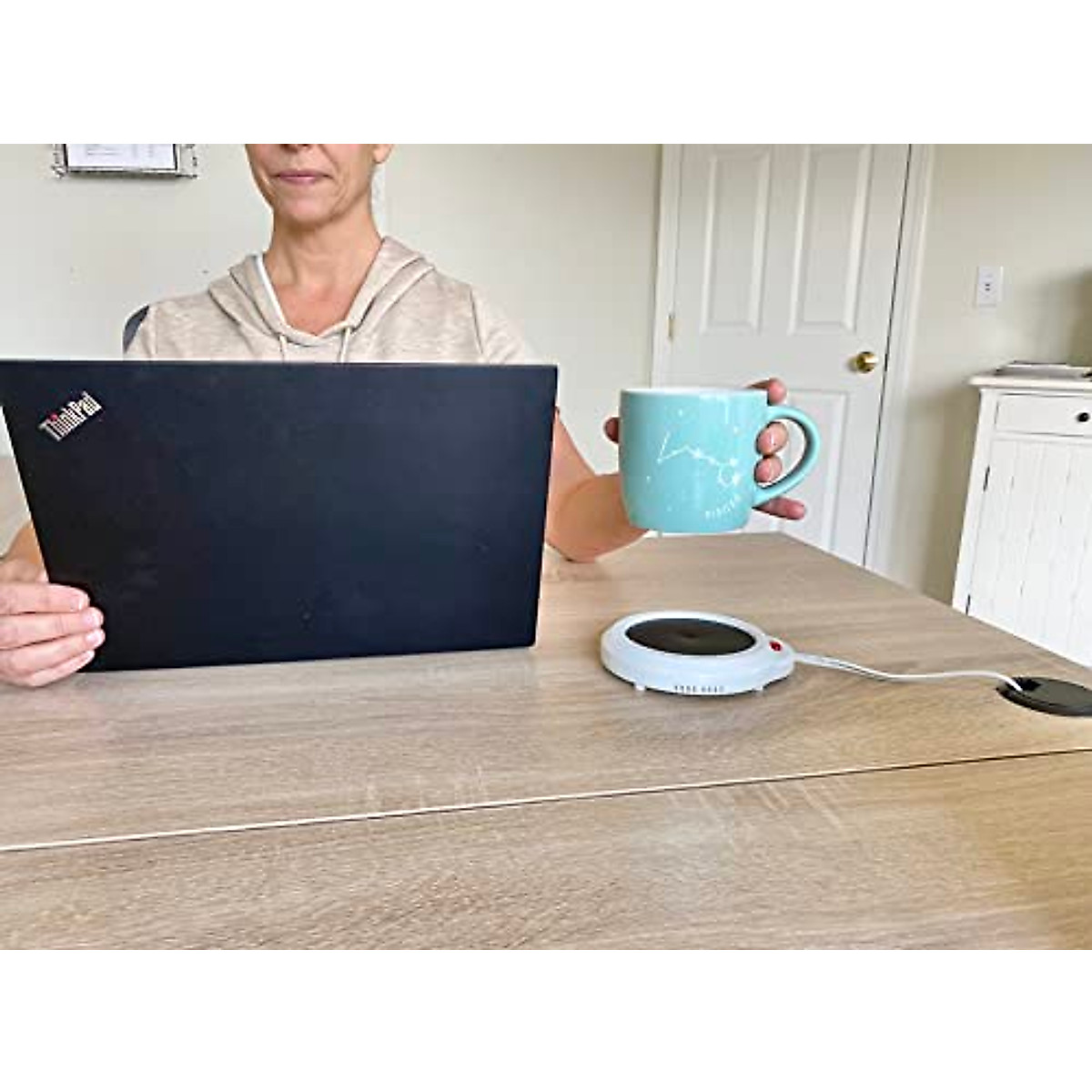 Evelots Desktop Electric Mug Warmer-Coffee/Tea/Cocoa/Soup-Scented Candles-Hot