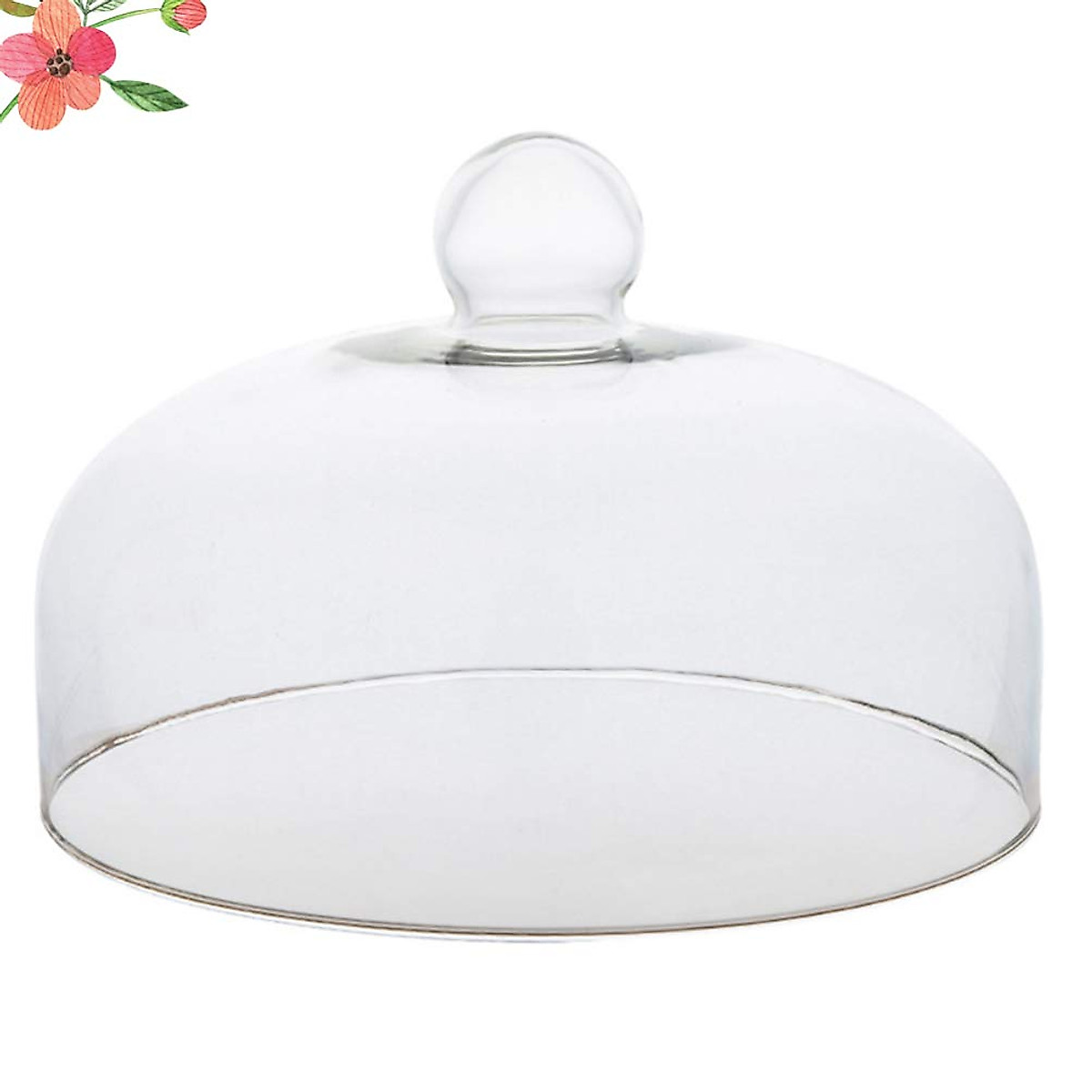 Cabilock 1pc Transparent Cloche Dome Glass Cheese Dome Dessert Cloche Cover Decorative Cake Cover Cupcake Cover Clear Desert Cloche Clear Cloche Cake Dome Cover Food Micro-wave Oven