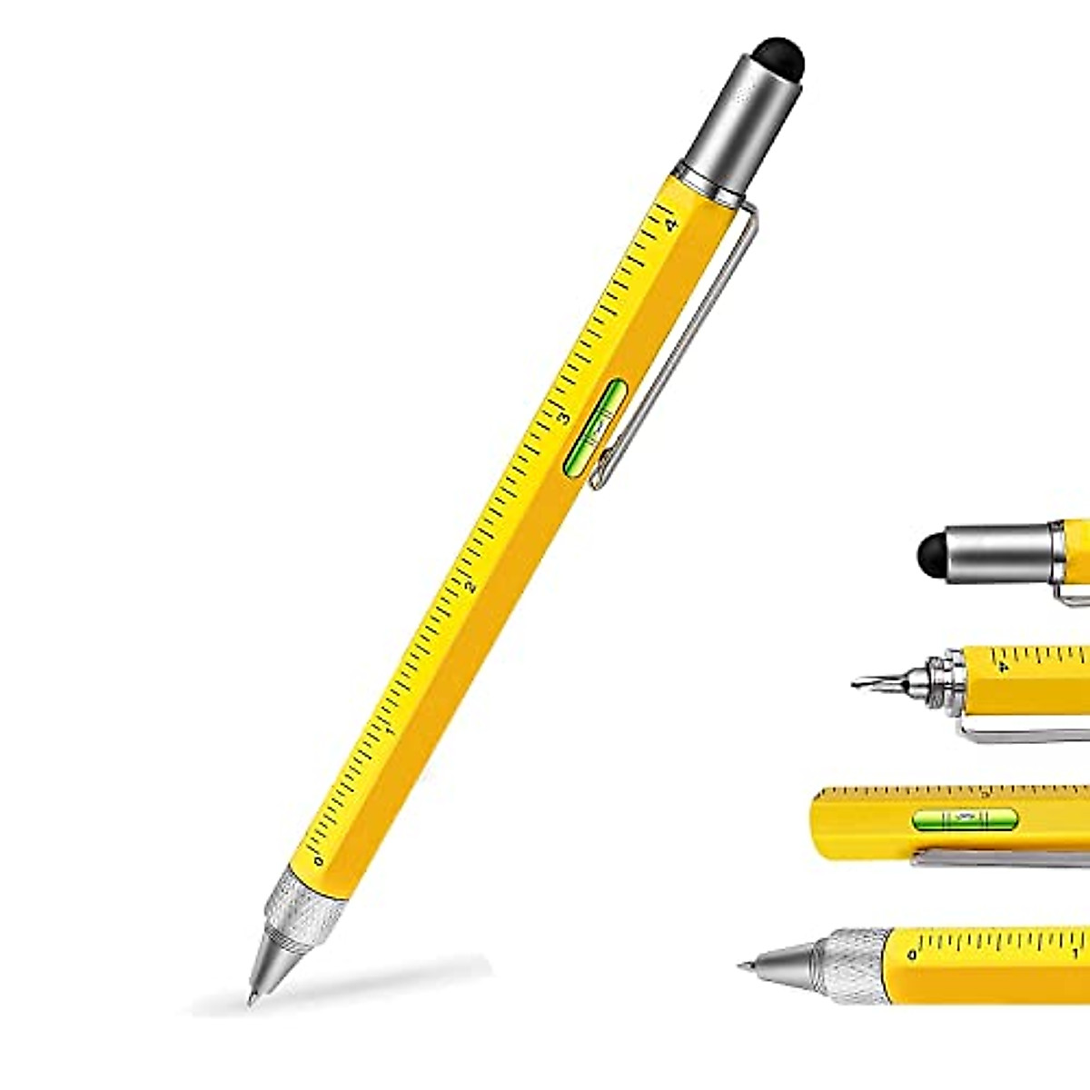 GEESTONE Multitool Pen Construction Tools, Pen Tool Gadget for Men Gifts for Men Cool Gadgets for Men Stocking Stuffers for Men Christmas Gifts for Engineer Carpenter Woodworker