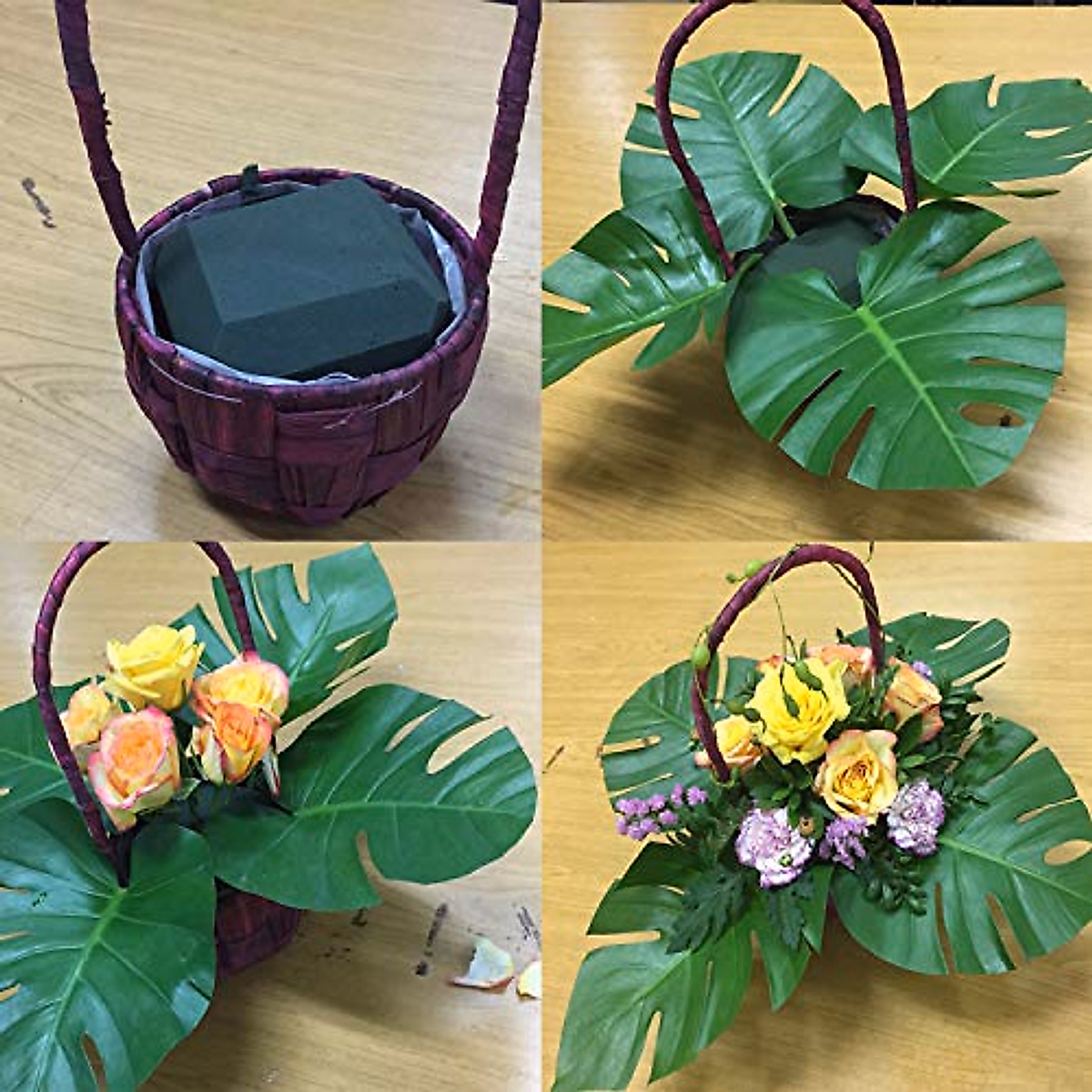 Crafare 6pc Wet Floral Foam Bricks Green Florist Styrofoam Blocks for Spring Fresh Flower Arrangement and Crafts Supply