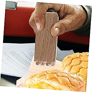 SEWACC 2pcs Seal Scrapbooking Stamps Scrapbook Tools Chocolate Molds Christmas Wooden Rubber Stamp DIY Dessert Maker Cake Stamp Traditional Chinese Stamp Cake Stampers Dessert Stamper Die