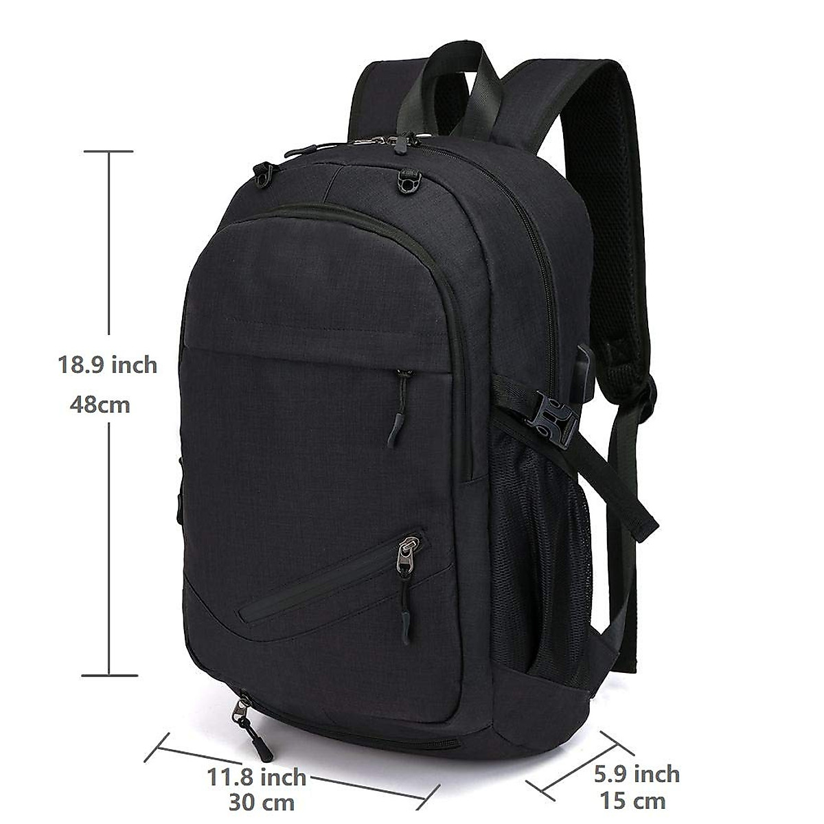 adorence Basketball Backpack with Ball Compartment(Ball Net, Water Resist) Soccer Bag/Volleyball Backpack- Black