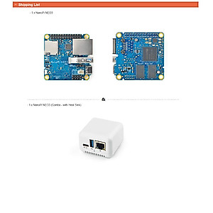youyeetoo FriendlyElec NanoPi NEO3 Mini Router Single Board Computer Rockchip RK3328 Super Tiny ARM Board for IOT (with Case and Heat Sink)