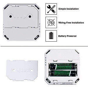 YMDJL Carbon Monoxide Detector 2 Pack, Battery Operated High Accuracy CO Alarm with Sound Warning and Digital LCD Display (2AAA Batteries NOT Included)